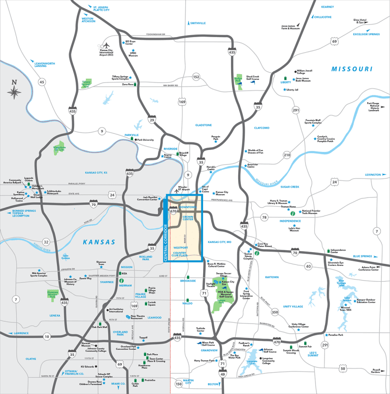 Mapa y guía de transporte público de Kansas City | Visit KC