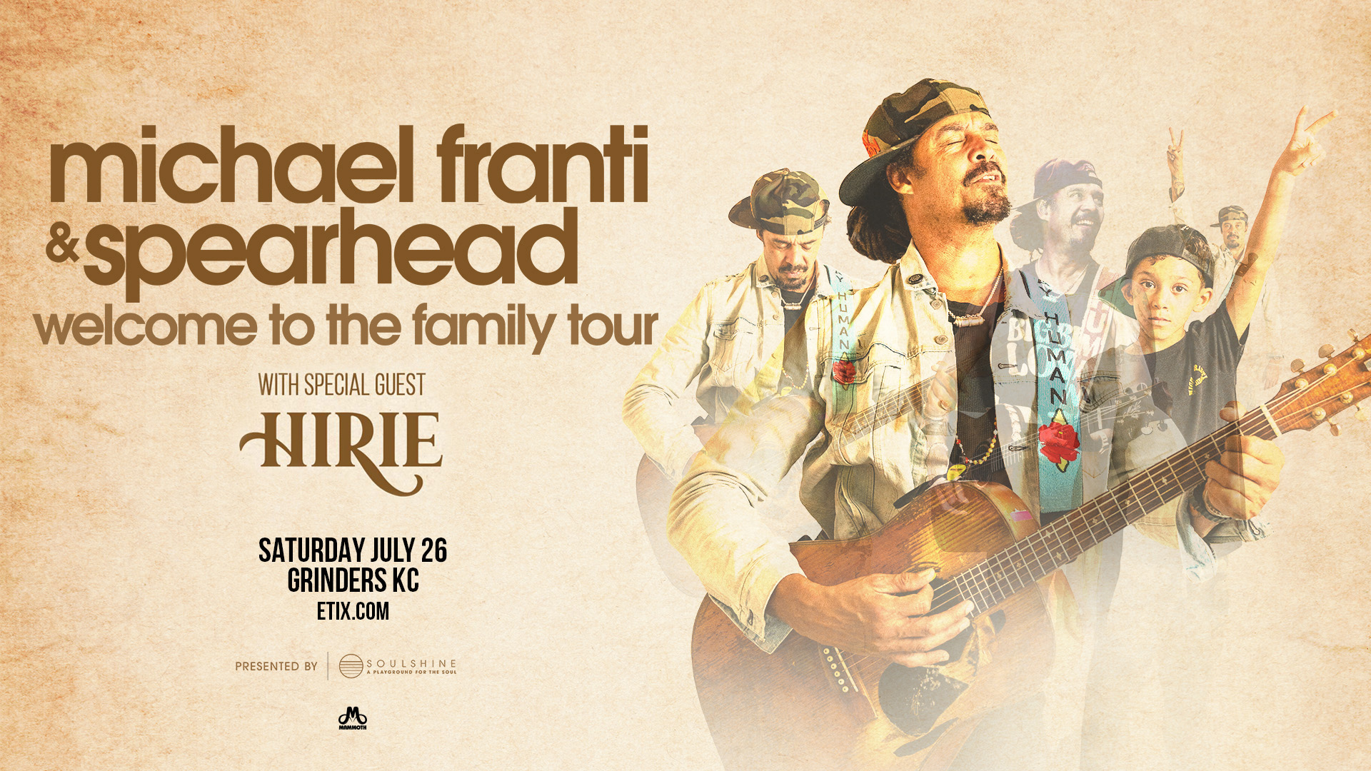 Michael Franti - Welcome To The Family Tour | Jul 26, 2025 | Visit KC
