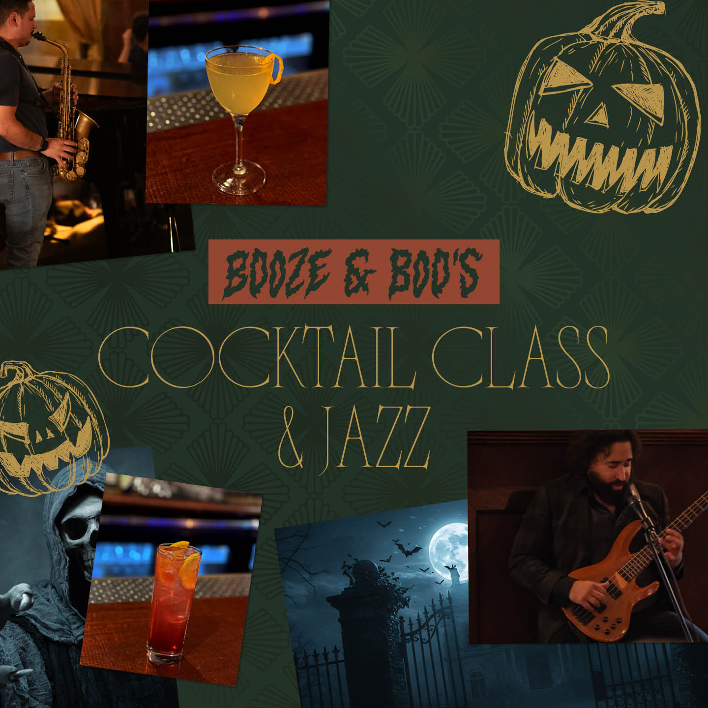 Boo's & Booze Cocktail Class & Jazz | Oct 16, 2025 | Visit KC